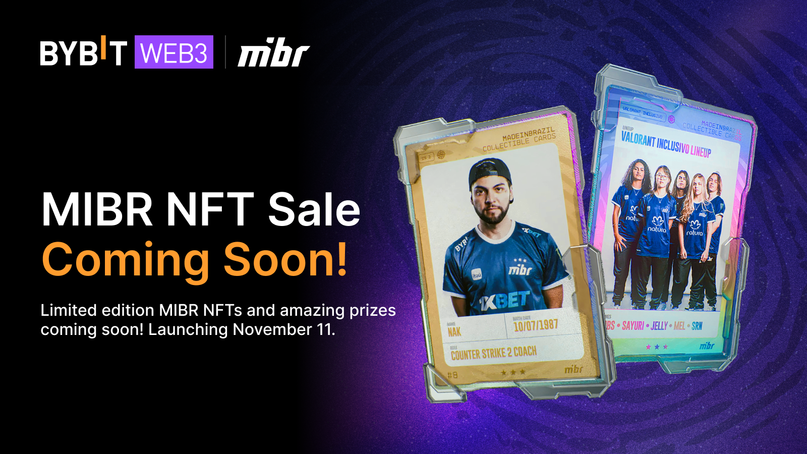 Bybit Announcement | Celebrate MIBR's Champions with the "Born for the World" NFT Collection!