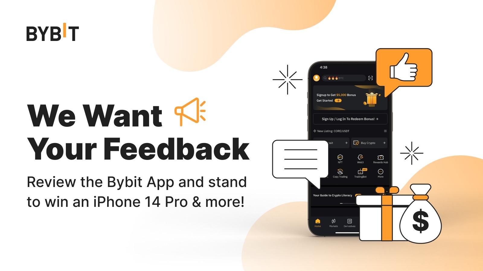 Bybit Announcement | 📱 Review the Bybit App and Win an iPhone 14 Pro ...