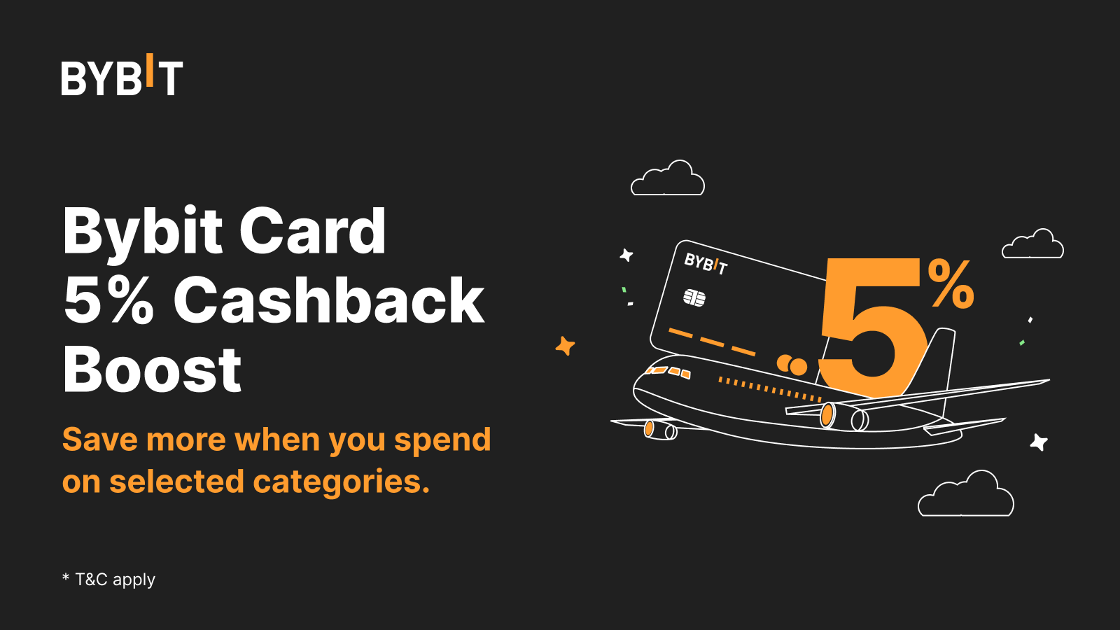 Bybit Announcement | Unlock 5% Cashback in Points With Bybit Card on Travel!