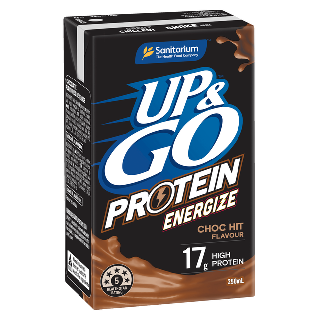 UP&GO Protein Energize Choc Hit 3 x 250mL - UP&GO