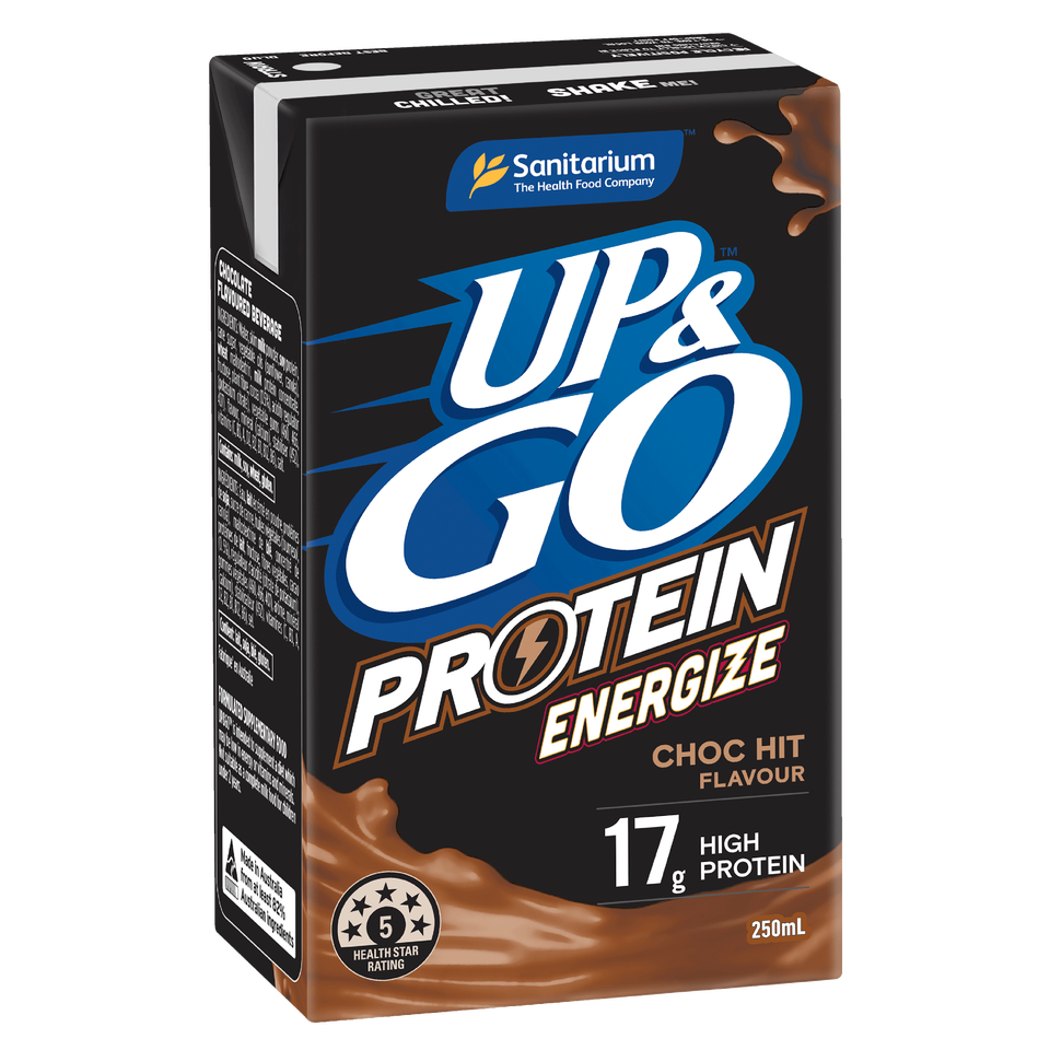 UP&GO Protein Energize Choc Hit 3 x 250mL - UP&GO
