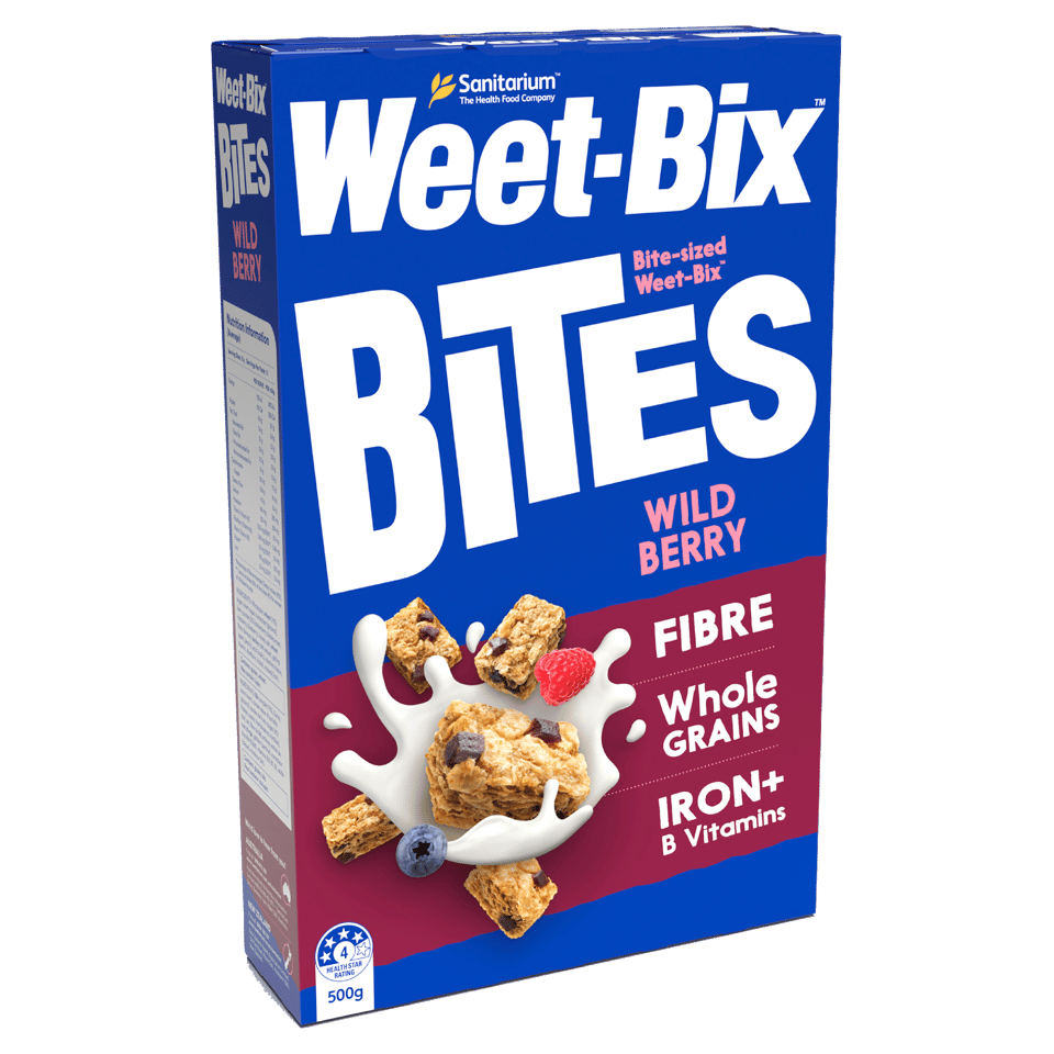 Sanitarium Weet-Bix Bites Wild Berry Breakfast Cereal 500g - Weet-Bix