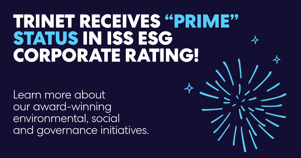 TriNet Receives “Prime” Status in ISS ESG Corporate Rating