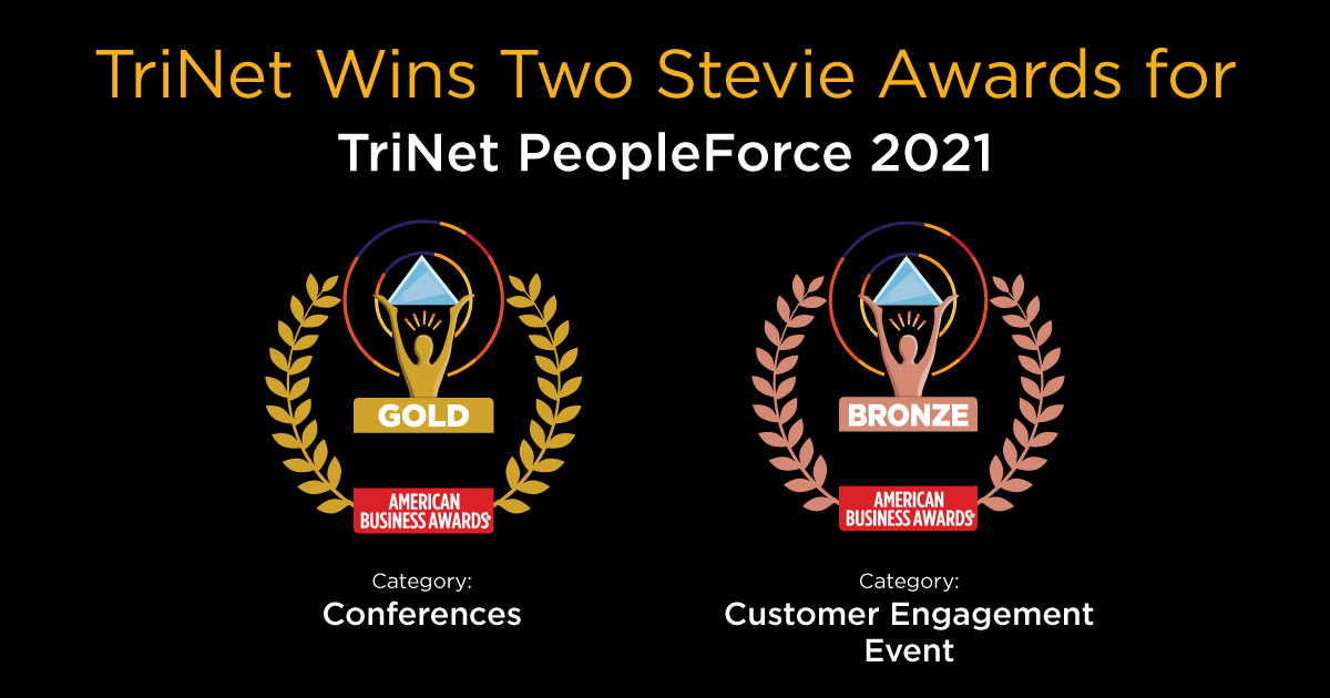 TriNet Wins Two Stevie Awards for TriNet PeopleForce 2021