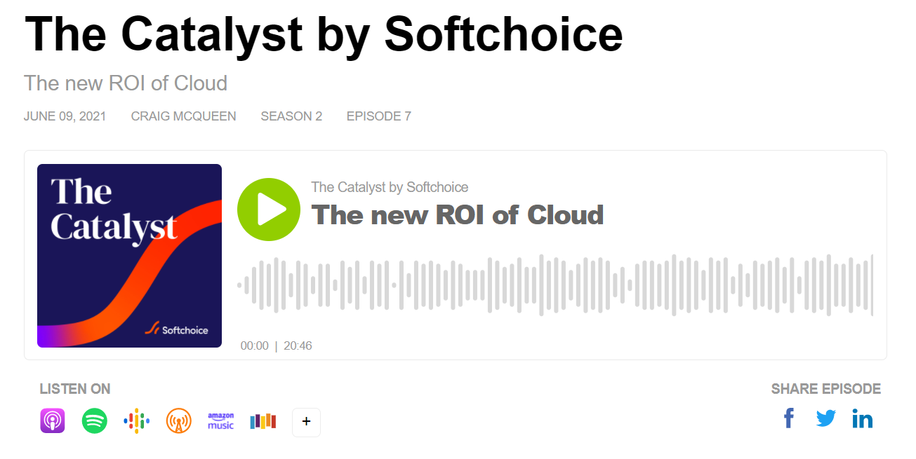 Podcast: The new ROI of cloud | Softchoice