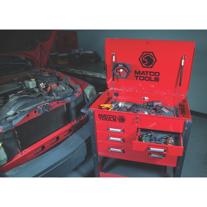 35" x 21" MSC4 ROLLING TOOL CART (RED/CHROME) MSC4RQP | Matco Tools