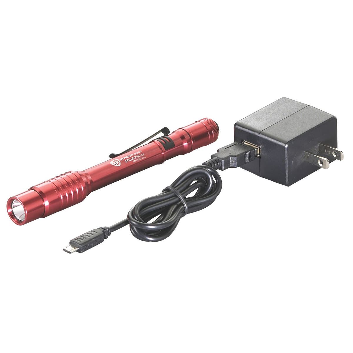 STREAMLIGHT STYLUS PRO 350 LUMENS USB RECHARGEABLE PENLIGHT-RED M95226 ...