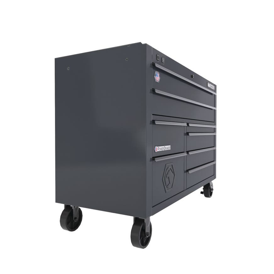 55" x 25" DOUBLE-BAY 2s SERIES TOOLBOX (THUNDERSTORM GRAY/BLACK) 2225TB ...
