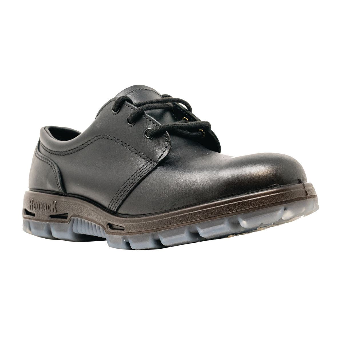 REDBACK BLACK SHINY LEATHER LOW CUT 3 HOLE EYELET OXFORD BOOTS SIZE 10. ...