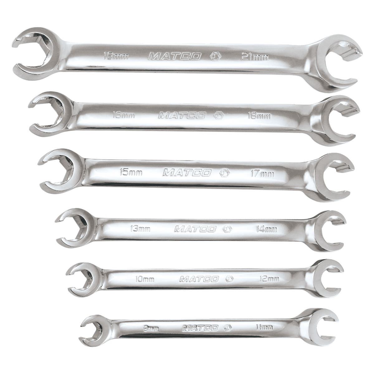 6 PIECE FLARENUT WRENCH SET SRFM66TC | Matco Tools