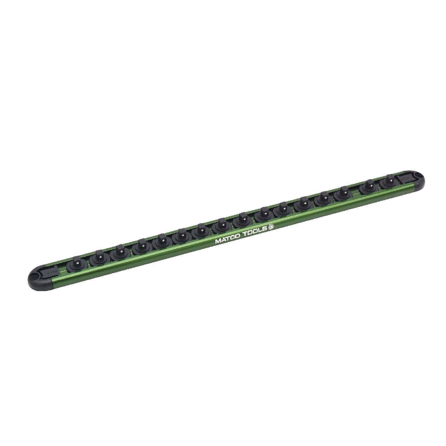 1/4" DRIVE 16 PEG MAGNETIC SOCKET RAIL - GREEN M14SHG | Matco Tools