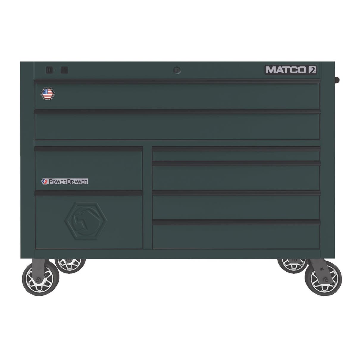 55" x 25" DOUBLE-BAY 2s SERIES TOOLBOX (THUNDERSTORM GRAY/BLACK) 2225TB ...
