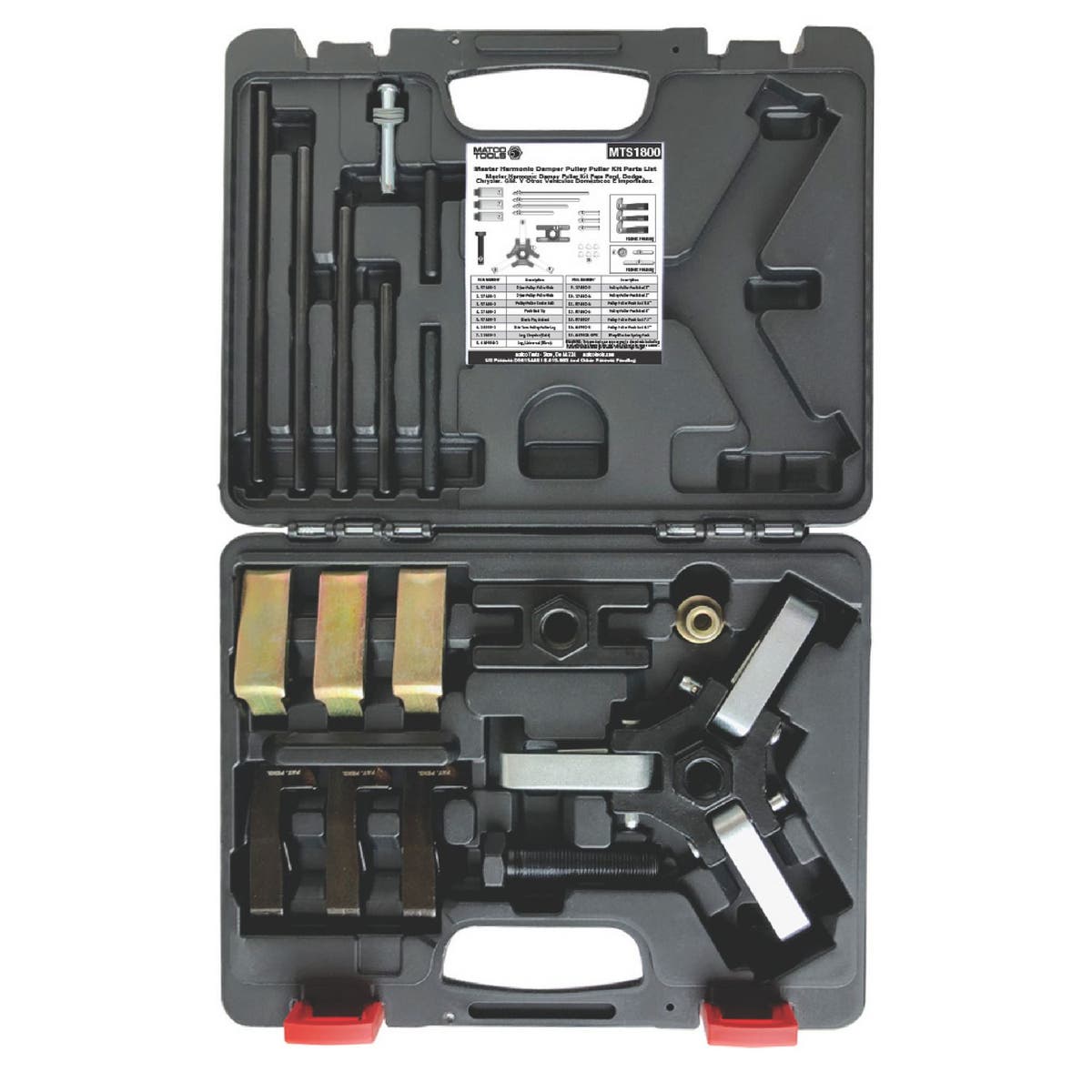 15-PIECE MASTER HARMONIC DAMPER PULLEY PULLER SET MST1800 | Matco Tools