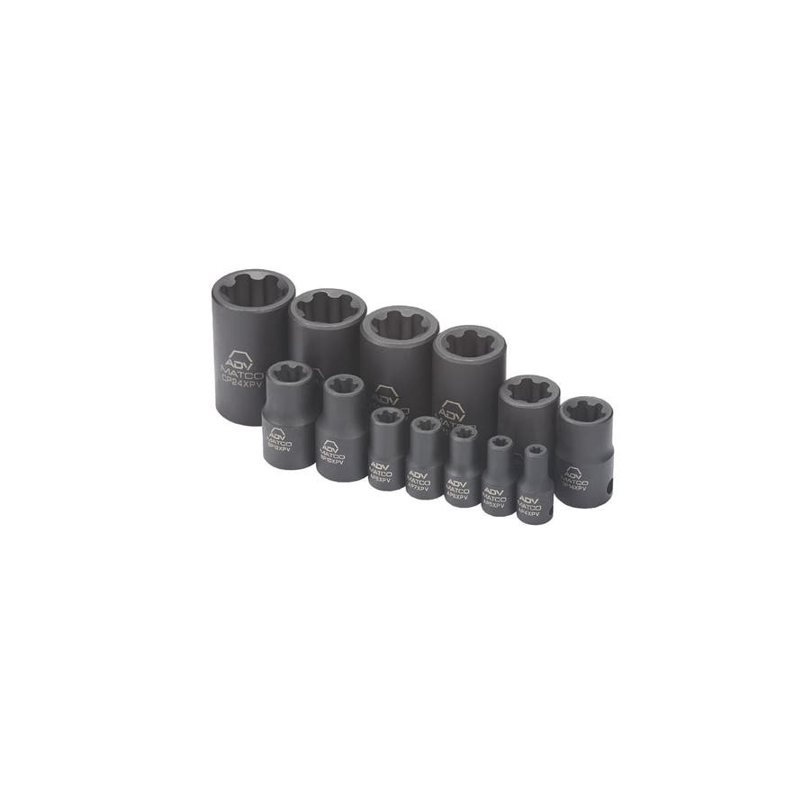13 PIECE ADV INVERTED TORX® PLUS IMPACT SOCKET SET SABCP13XPV | Matco Tools