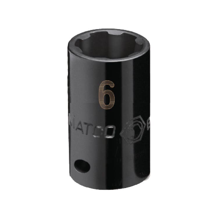 12 PIECE 1/4" DRIVE METRIC PRO NON-SLIP IMPACT SOCKET SET SAPMA12R ...