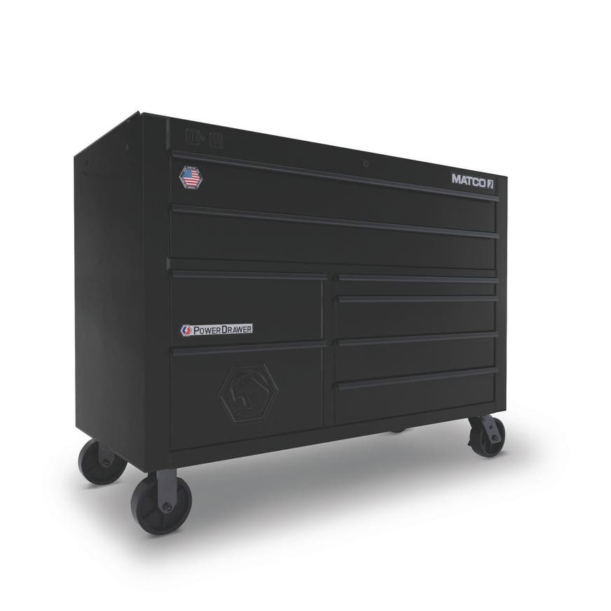 55" x 25" DOUBLE-BAY 2s SERIES TOOLBOX (OUTLAW BLACK/BLACK) 2225TB-BBB ...