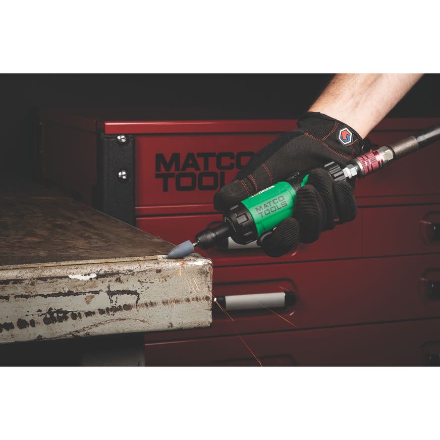 .85 HP PNEUMATIC STRAIGHT DIE GRINDER - GREEN MT5880G | Matco Tools