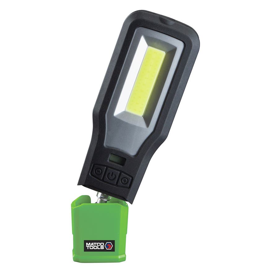10W COB 360° SWIVEL RECHARGEABLE WORKLIGHT WITH UV LIGHT - GREEN ...