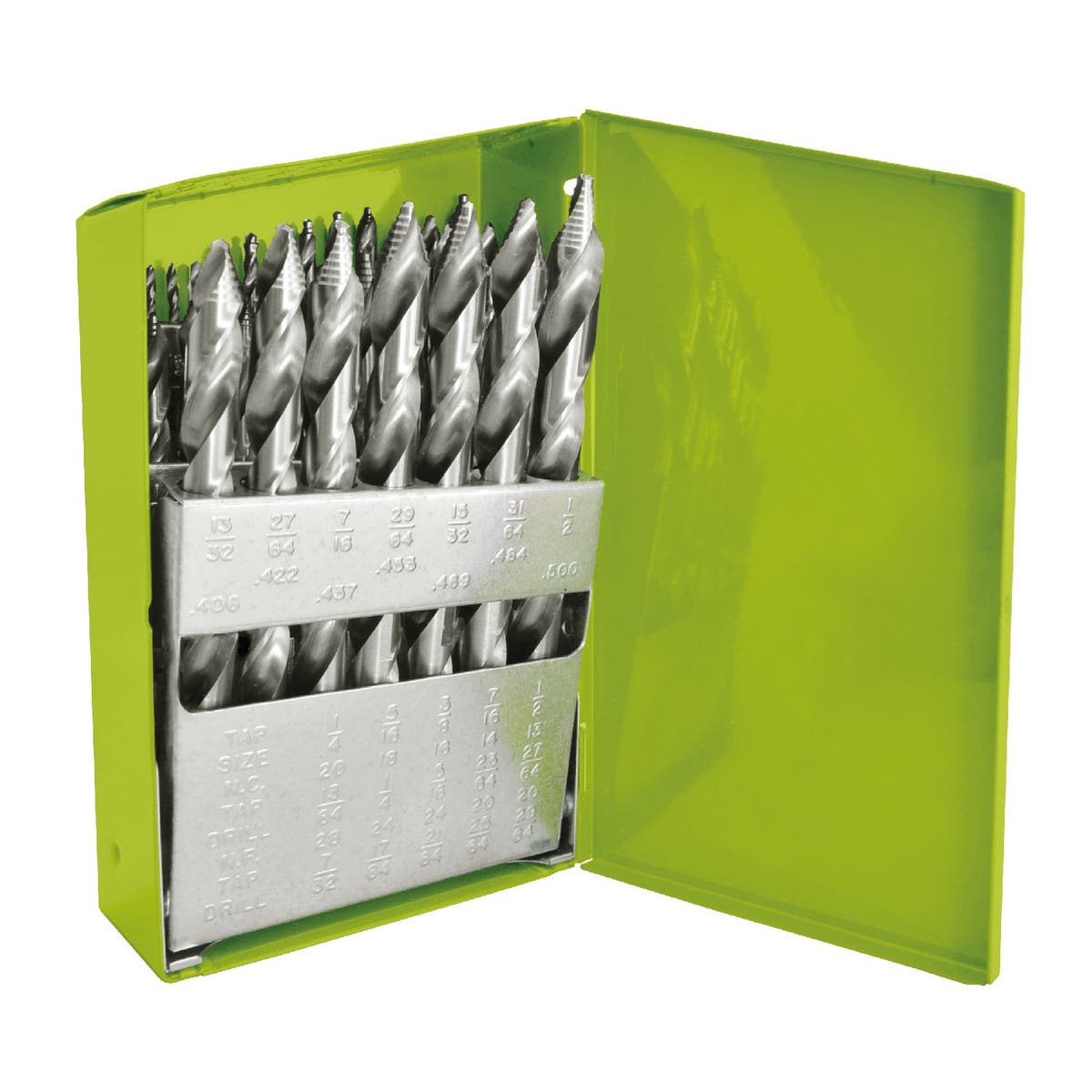 HYPER-STEP HIGH-SPEED STEEL REDUCED SHANK DRILL BIT SET, 29 PIECE ...