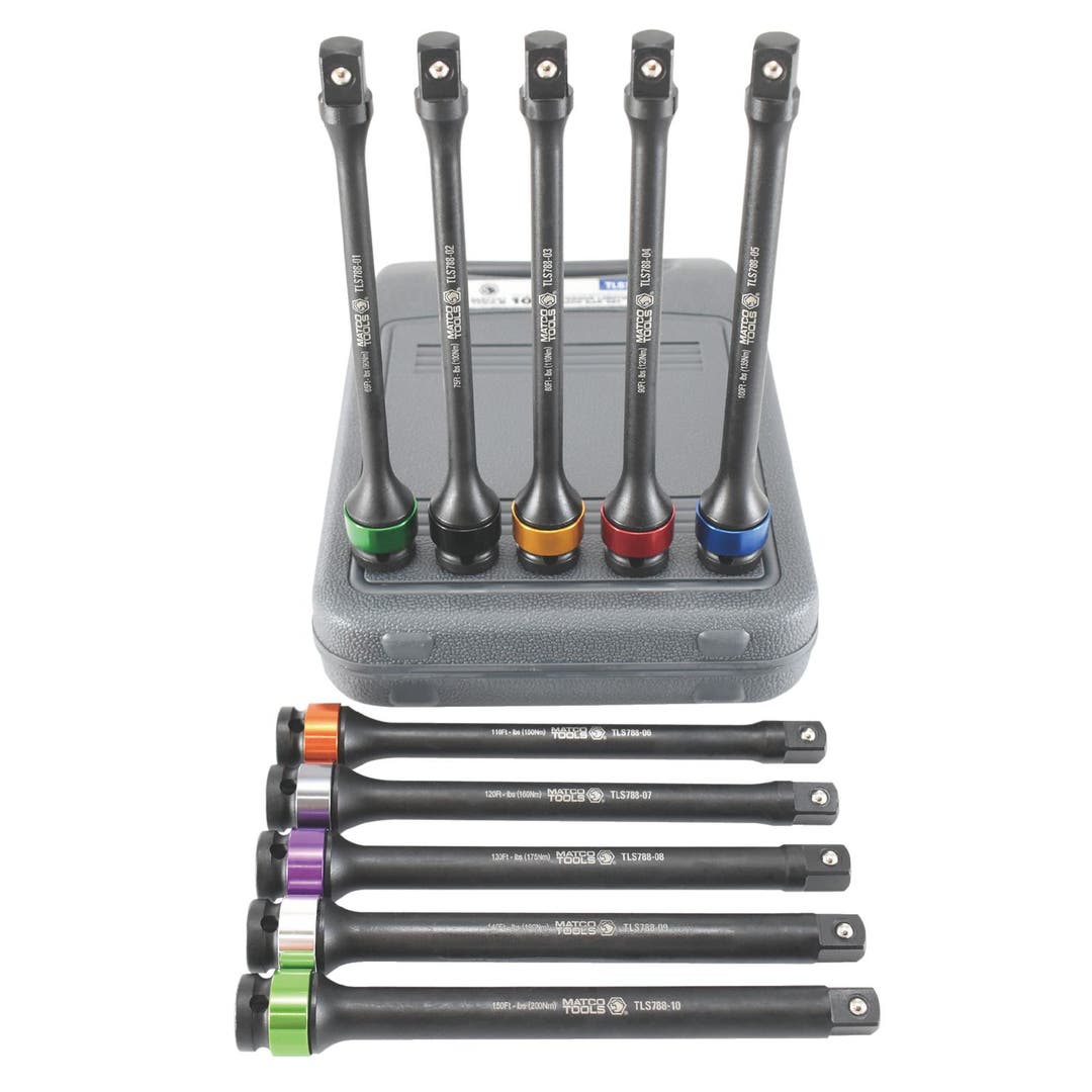 10 PIECE TORQUE LIMITING EXTENSION SET TLS788 | Matco Tools