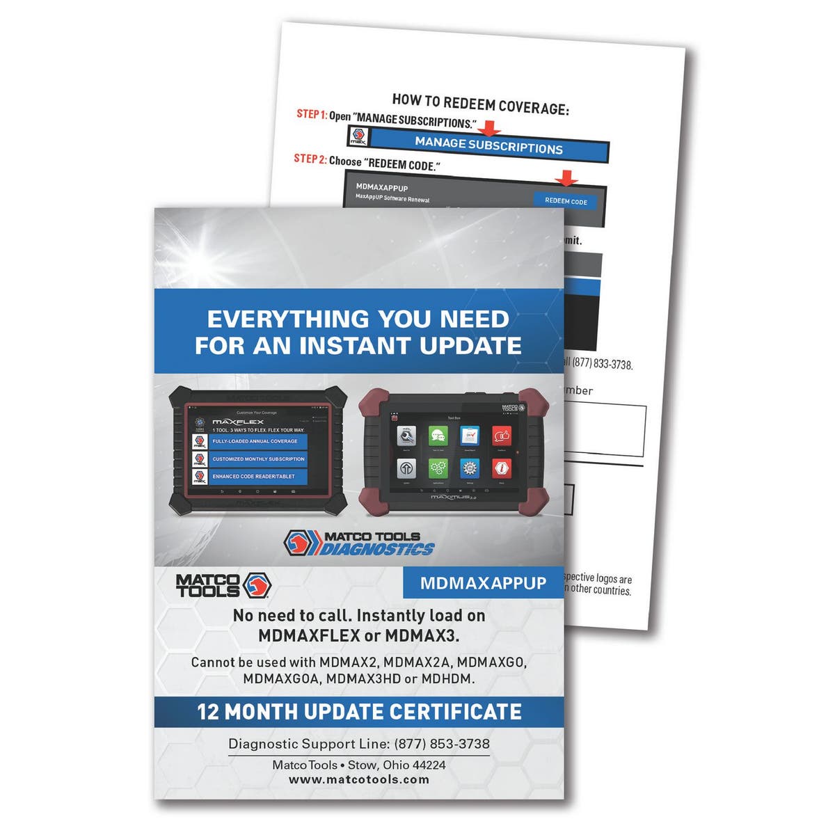 MAXIMUS 3.0 & MAXIMUS FLEX SOFTWARE UPDATE MDMAXAPPUP | Matco Tools