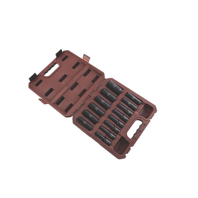 1/2" DRIVE 14 PIECE METRIC 6 POINT DEEP ADV IMPACT SOCKET SET ...