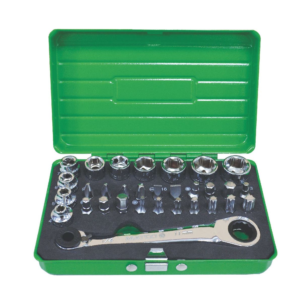 31 PIECE LOW PROFILE TOOL KIT - GREEN CASE SBIT31G | Matco Tools