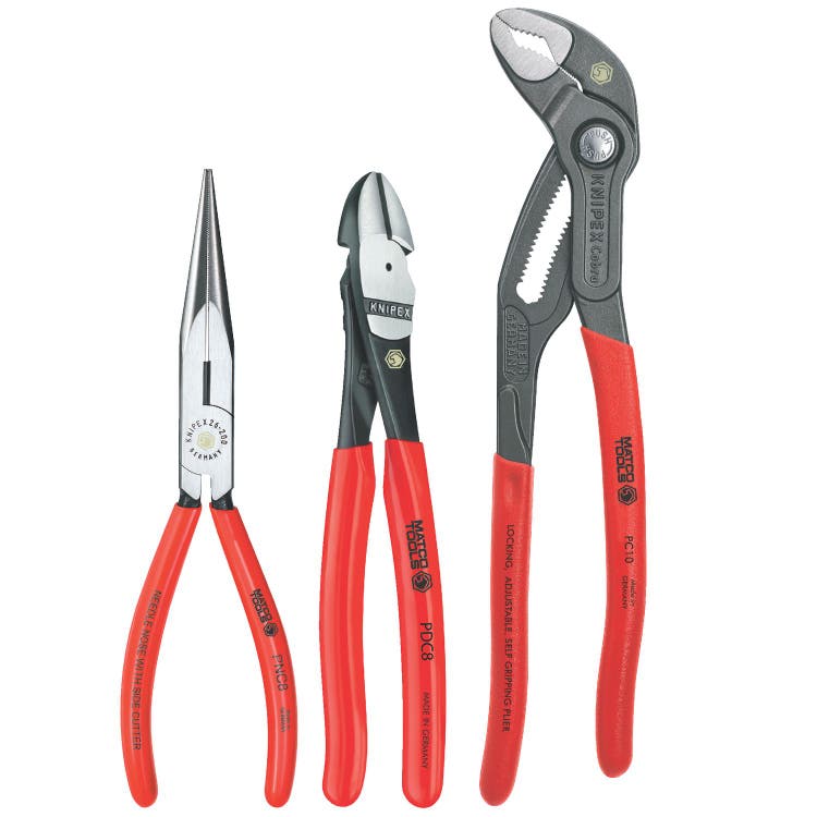 KNIPEX 3 PIECE UNIVERSAL PLIERS SET PU3SA | Matco Tools