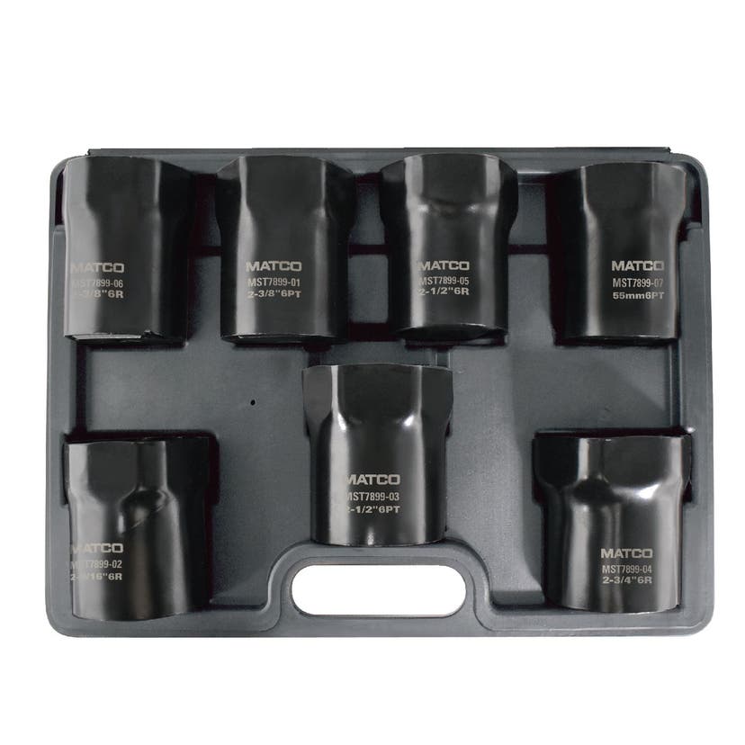 1/2" DRIVE 7 PIECE WHEEL BEARING LOCKNUT SOCKET SET MST7899 | Matco Tools