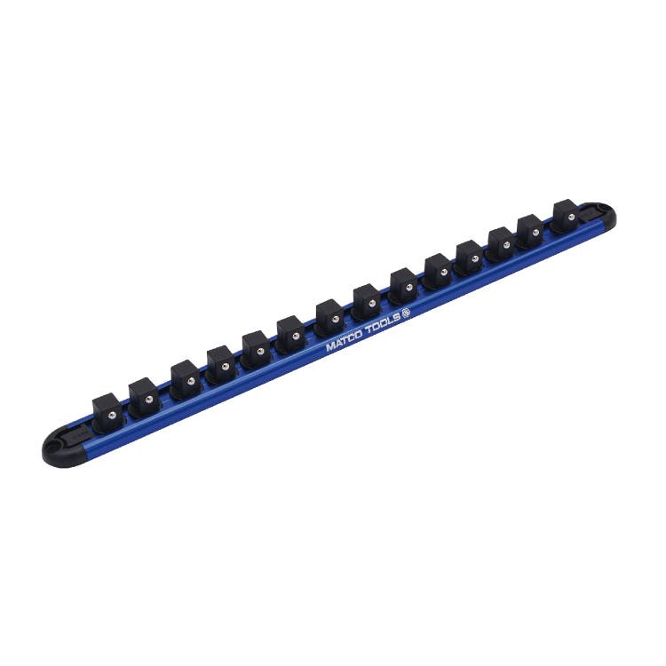 1/2" DRIVE 14 PEG MAGNETIC SOCKET RAIL - BLUE M12SHB | Matco Tools