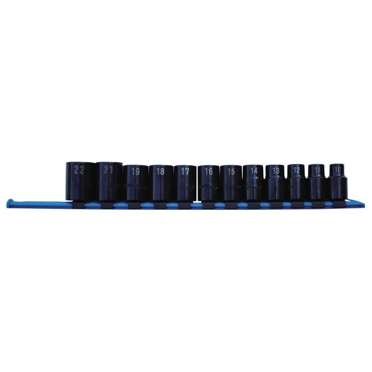 1/2" DRIVE 12 PIECE METRIC PRO NON-SLIP IMPACT SOCKET SET SCPMA12R ...
