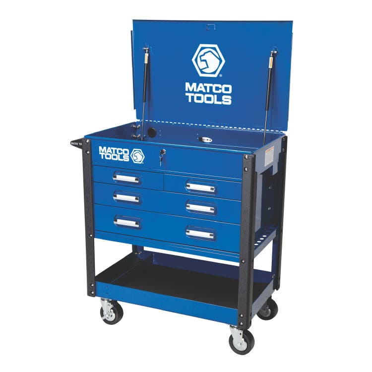 4-DRAWER HEAVY-DUTY SERVICE CART BLUE MSC4BLQP | Matco Tools