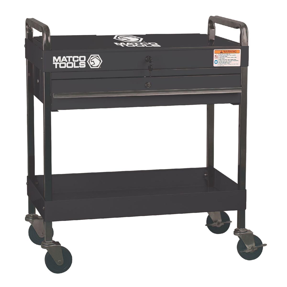 30” x 17” SP8230 SERVICE CART (BLACK/BLACK) SP8230BK | Matco Tools