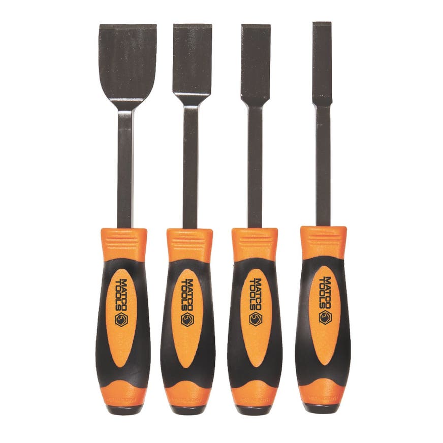 4 PIECE 10" LONG SCRAPER SET - ORANGE SCS4MB | Matco Tools