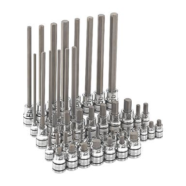 1/4" AND 3/8" DRIVE 46 PIECE MASTER ADV HEX BIT SOCKET SET SBS46HEXV ...