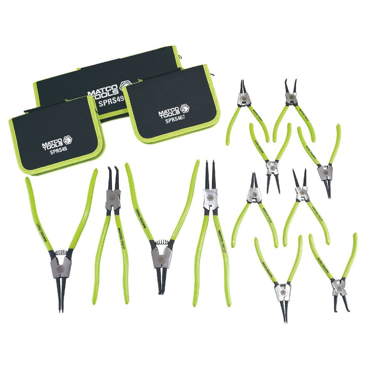 12 PIECE SNAP RING PLIERS SET SPRS12S | Matco Tools