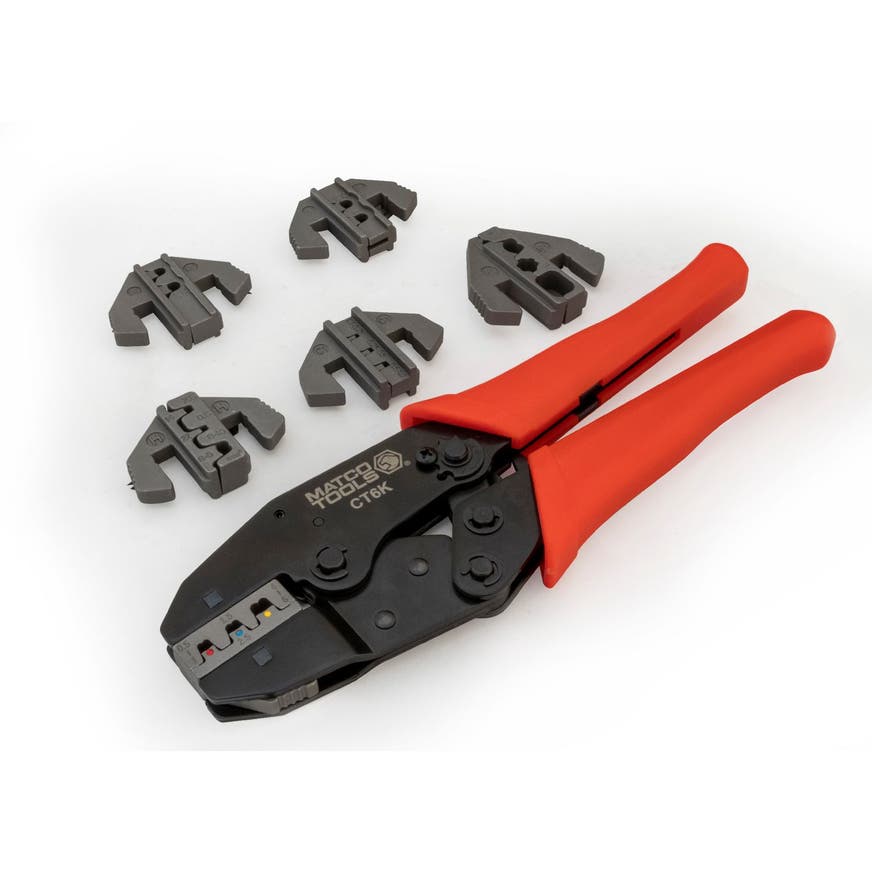 INTERCHANGEABLE CRIMPING TOOL KIT WITH 6 INTERCHANGEABLE DIES CT6K ...