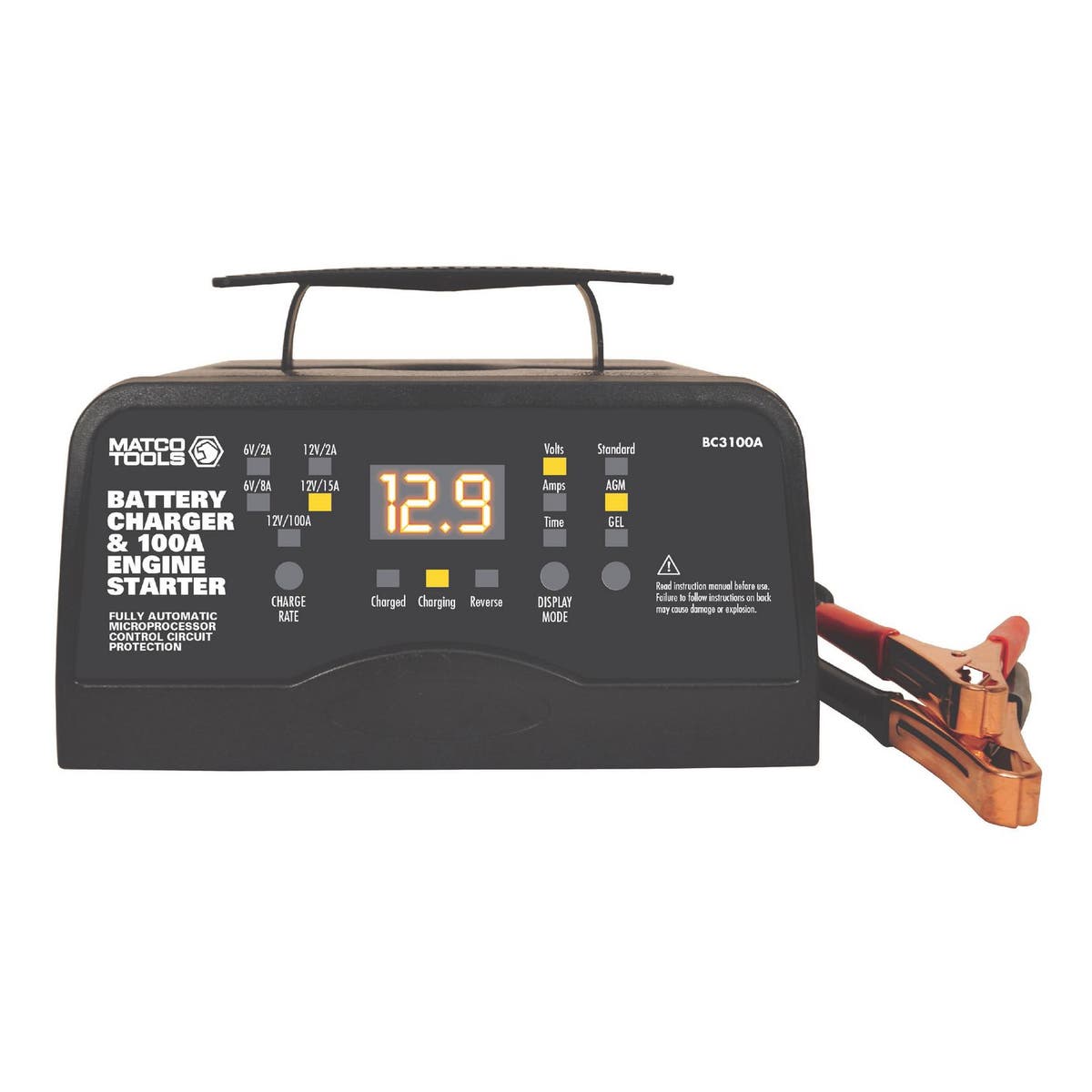 6/12V SMART CHARGER - 100A BOOST ASSIST BC3100A | Matco Tools