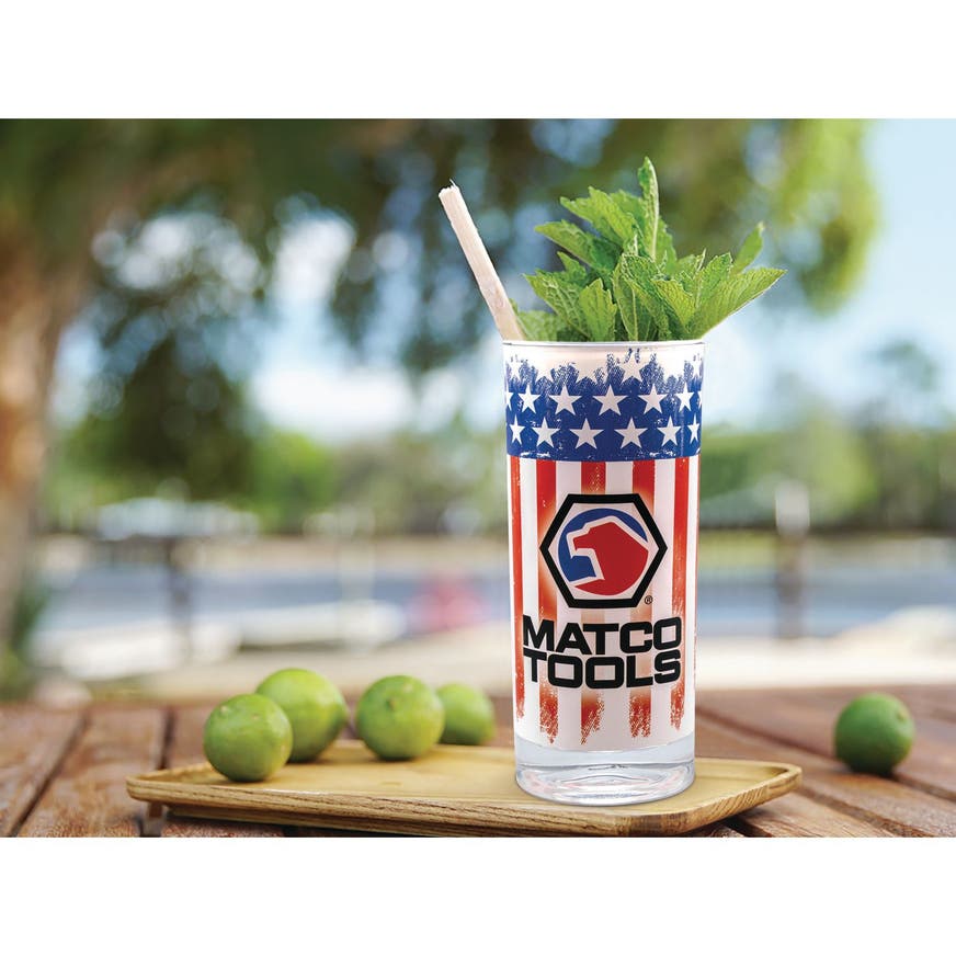 MATCO AMERICAN FLAG GLASS CUPS - SET OF 2 MTCGLASSUS | Matco Tools