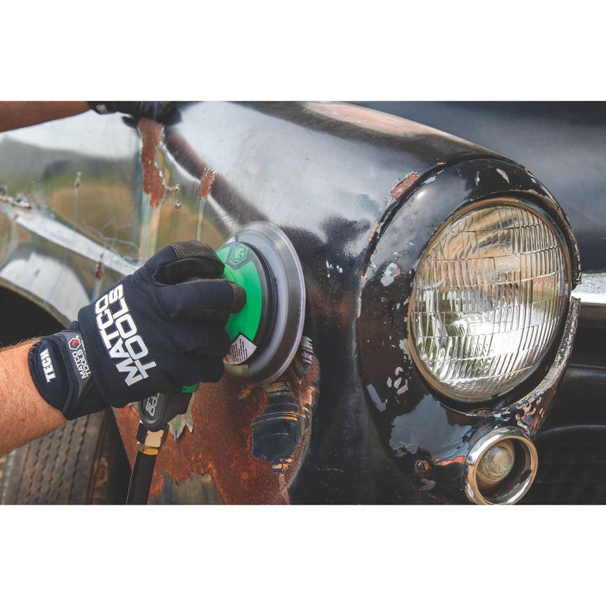 3/16" RANDOM ORBITAL PNEUMATIC LOW NOISE 6" PALM SANDER - GREEN MT2516G ...