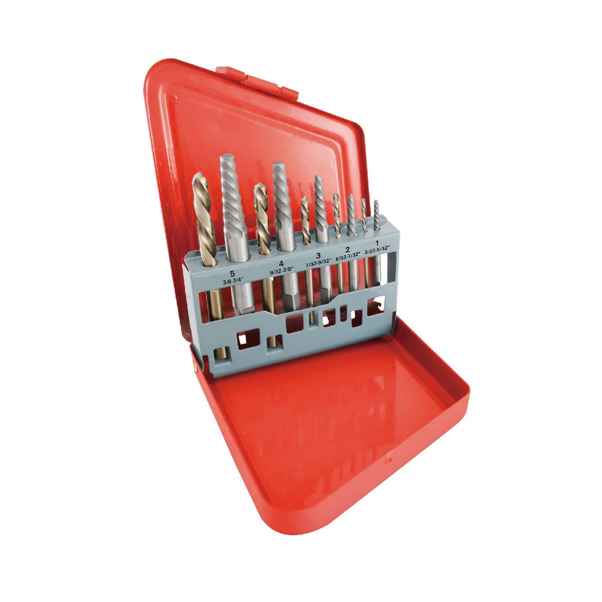 COBALT MECHANIC'S LEFT HAND DRILL BIT EXTRACTOR KIT, 10 PIECE DEK10A ...