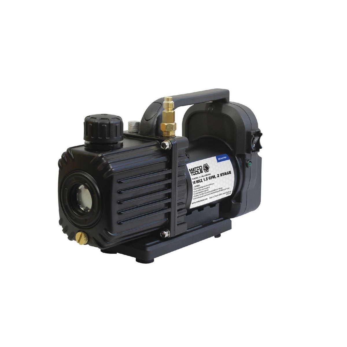 18V 1.5 CFM CORDLESS 2 STAGE VACUUM PUMP KIT BA15CFMPKIT | Matco Tools