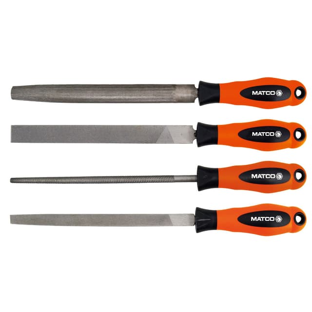 4 PIECE COMBO 8" FILE SET - ORANGE CF48SOB | Matco Tools