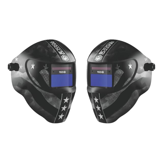 9-13 VARIABLE SHADE AUTO DARKENING WELDING HELMET WITH SUBDUED FLAG ...