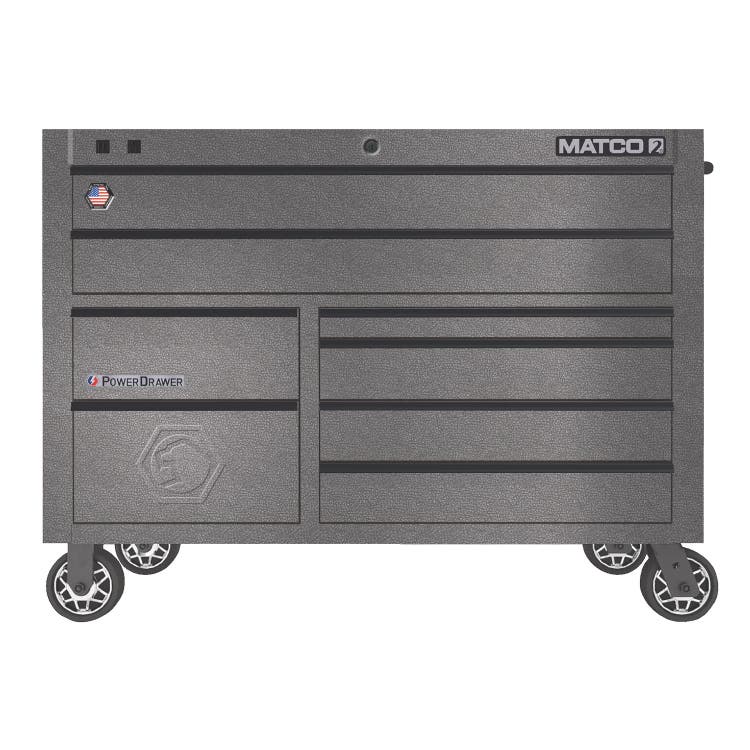 55" x 25" DOUBLE-BAY 2s SERIES TOOLBOX (SILVER VEIN/BLACK) 2225TB-SSB ...