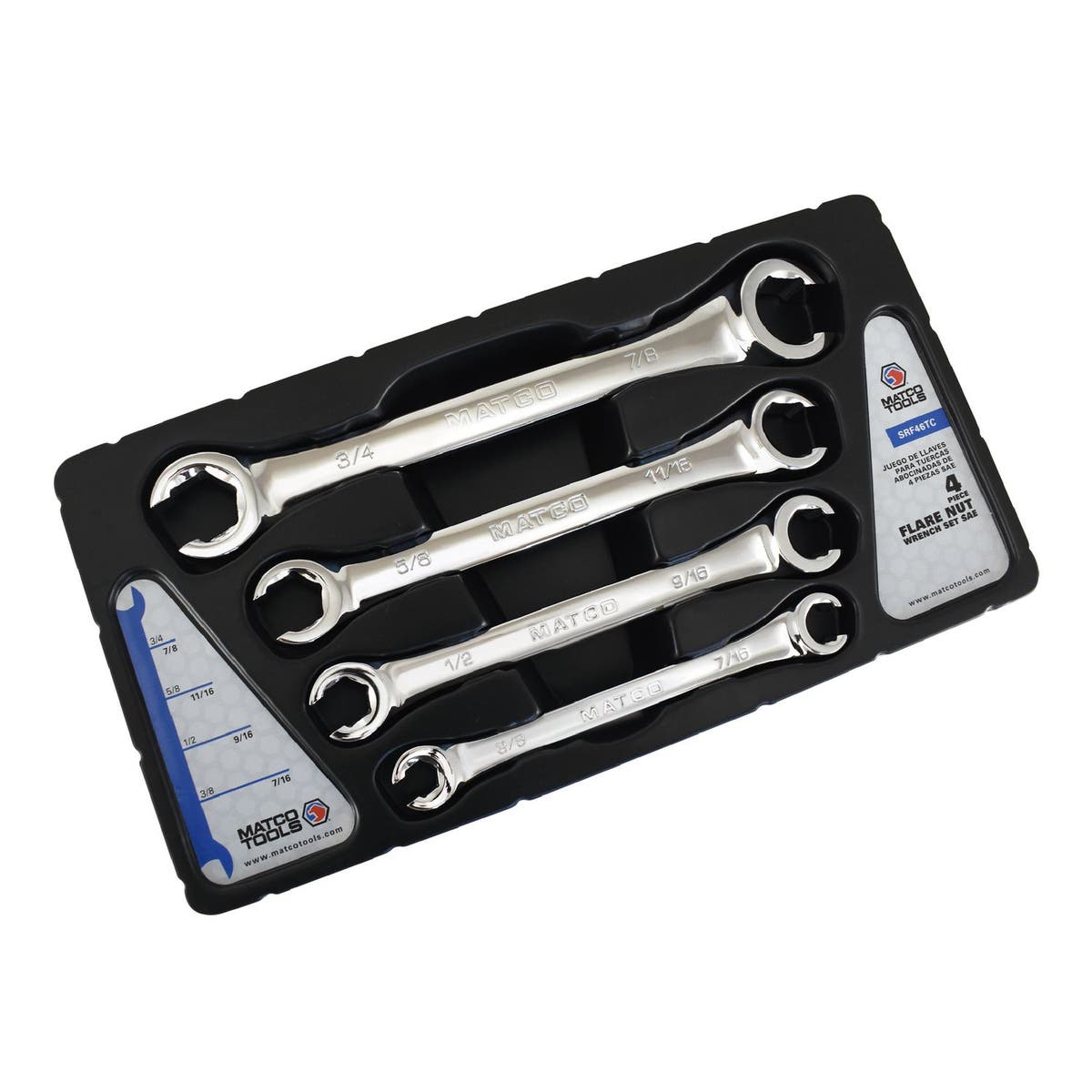 4 PIECE SAE FLARENUT WRENCH SET SRF46TC | Matco Tools