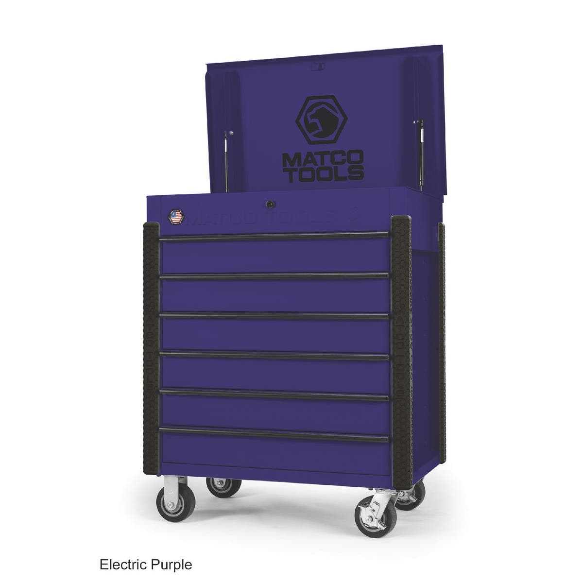 35" 6-DRAWER JSC483 ELECTRIC PURPLE STOCK ROLLING TOOL CART JSC483-PPB ...