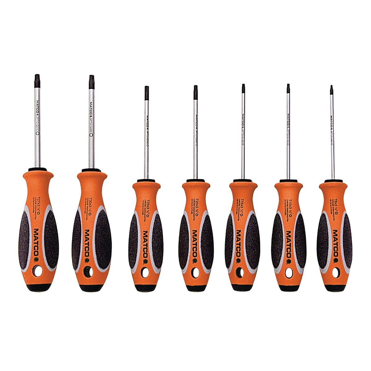 7 PIECE TOP TORQUE II ORANGE TORX SCREWDRIVER SET SSPTO7C | Matco Tools