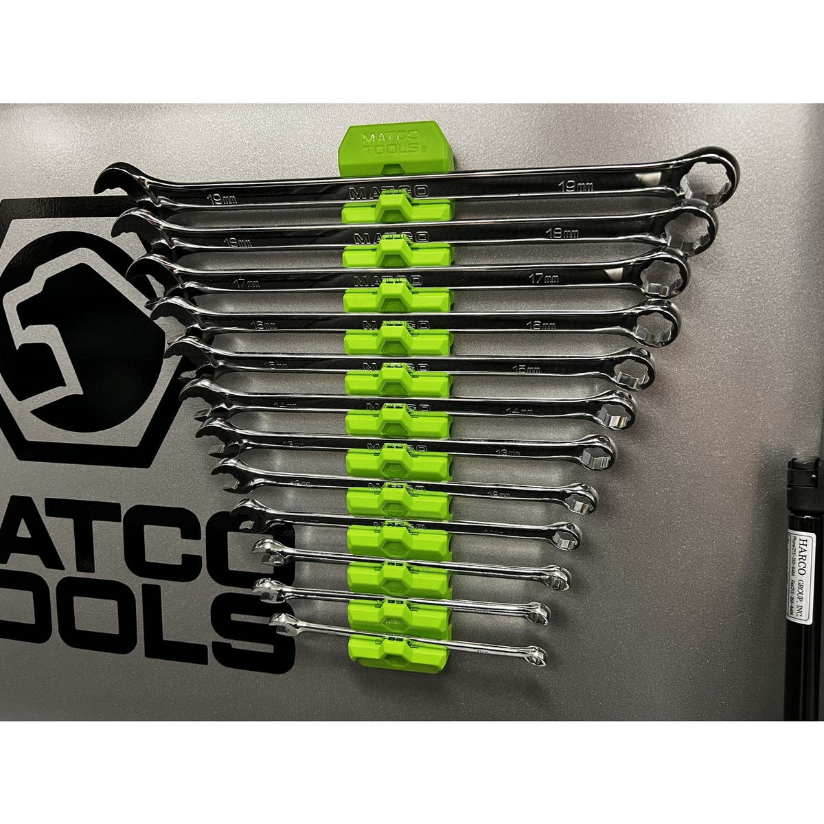 12 SLOT MAGNETIC WRENCH RACK - GREEN MWR12G | Matco Tools