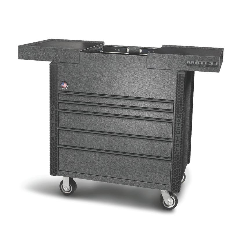 36” x 22” JSC653 SLIDING TOP TOOL CART (SILVER VEIN/BLACK) JSC653-SSB ...